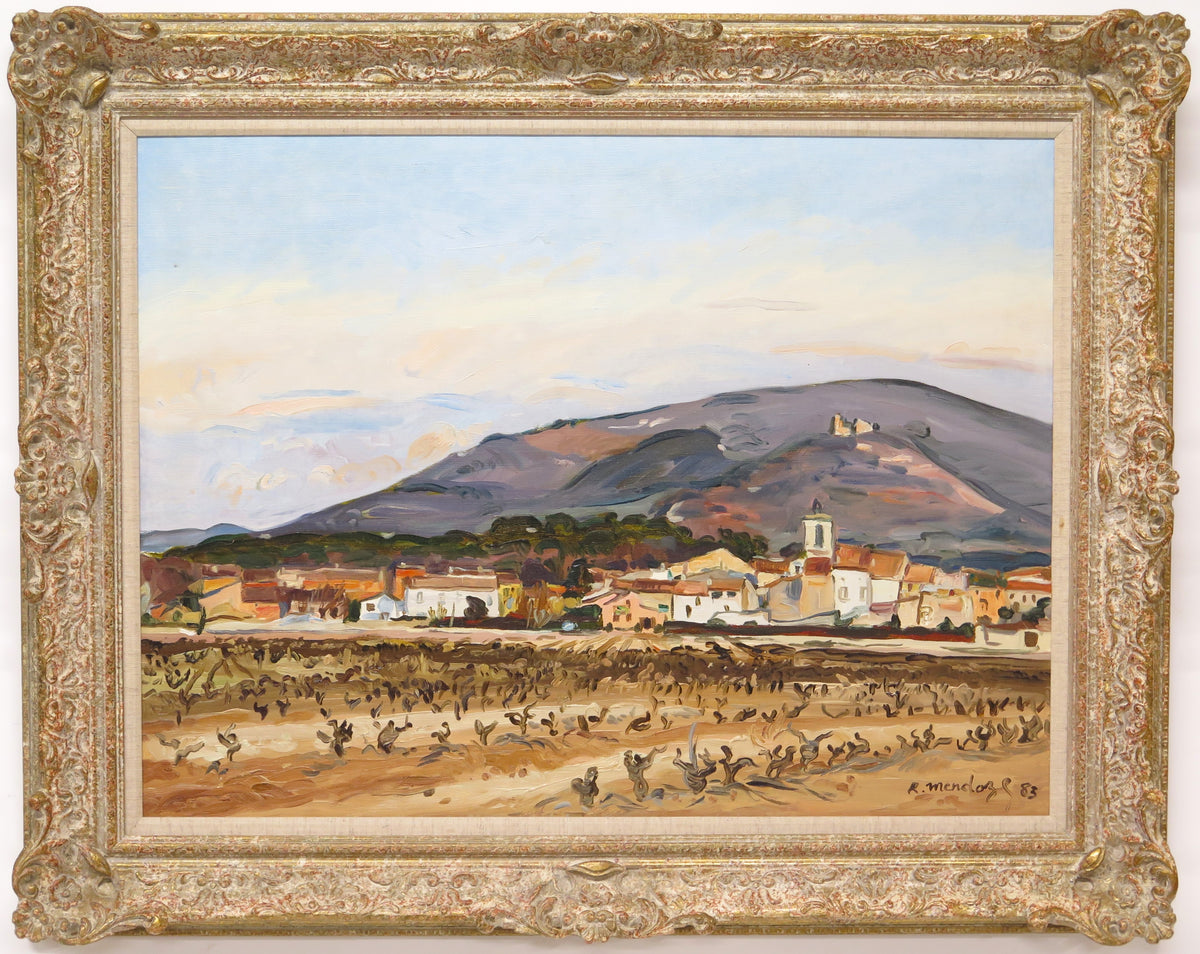 "Vue de Garéoult, Var" 1983 by Robert Mendoze (French, 1930-2014 ...