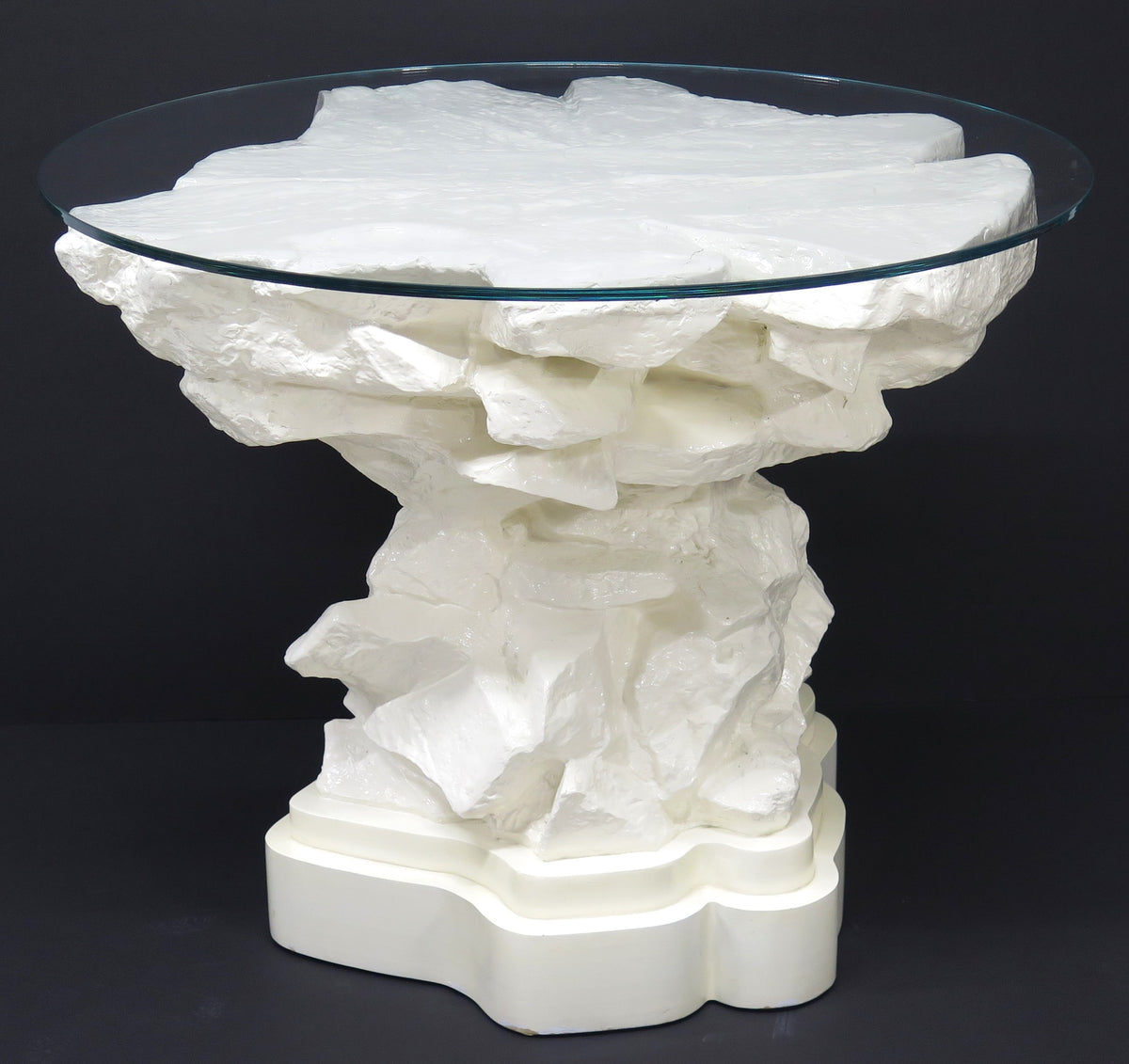 Faux Rock Center Table, Manner of John Dickenson, after Emilio Terry ...