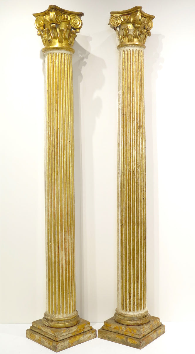 Carved and Gilded Corinthian Columns – Nick Brock Antiques