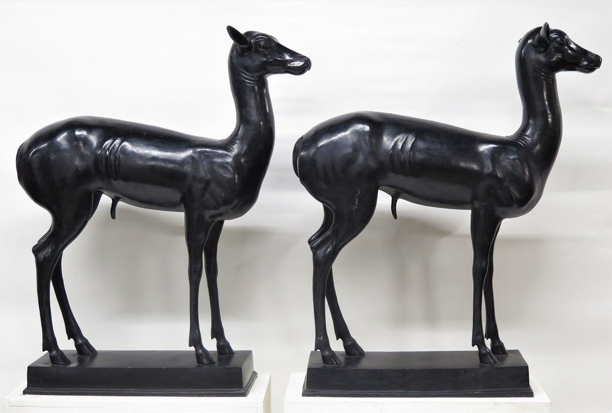 Bronze Pompeiian Fallow Deer / PAIR – Nick Brock Antiques