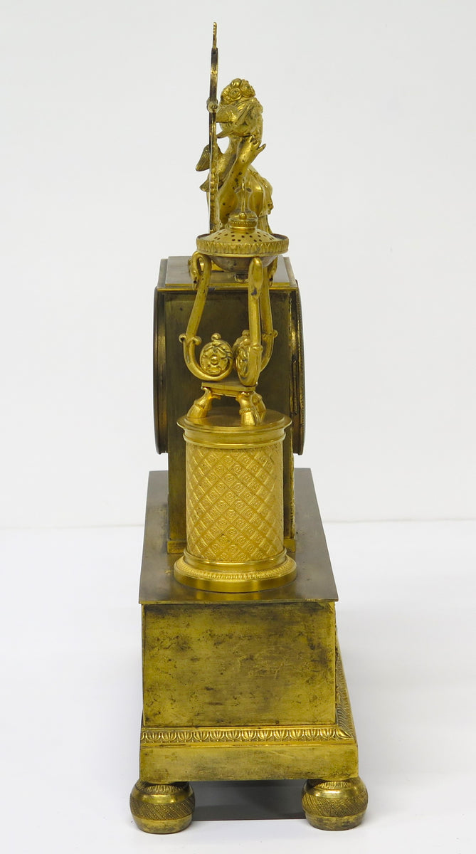 French Empire Gilded Ormolu Mantel Clock by Pierre-César Honoré Pons ...