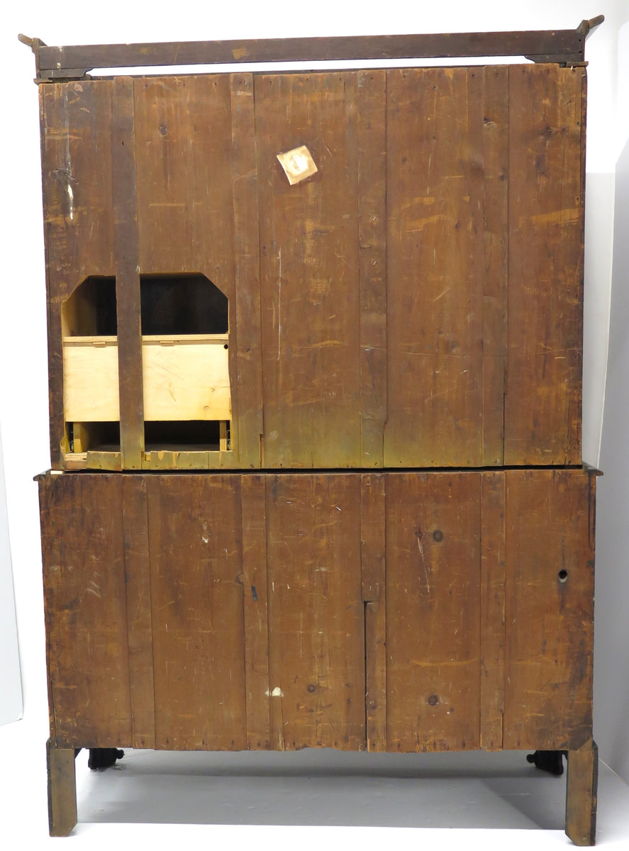 George II Japanned Cabinet on Chest – Nick Brock Antiques