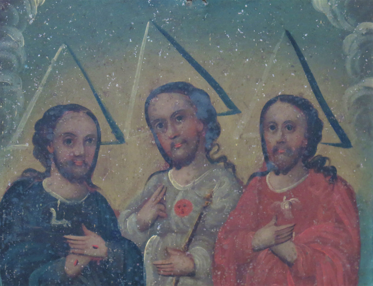 "La Santísima Trinidad" (The Holy Trinity) Oil on Tin Retablo – Nick ...