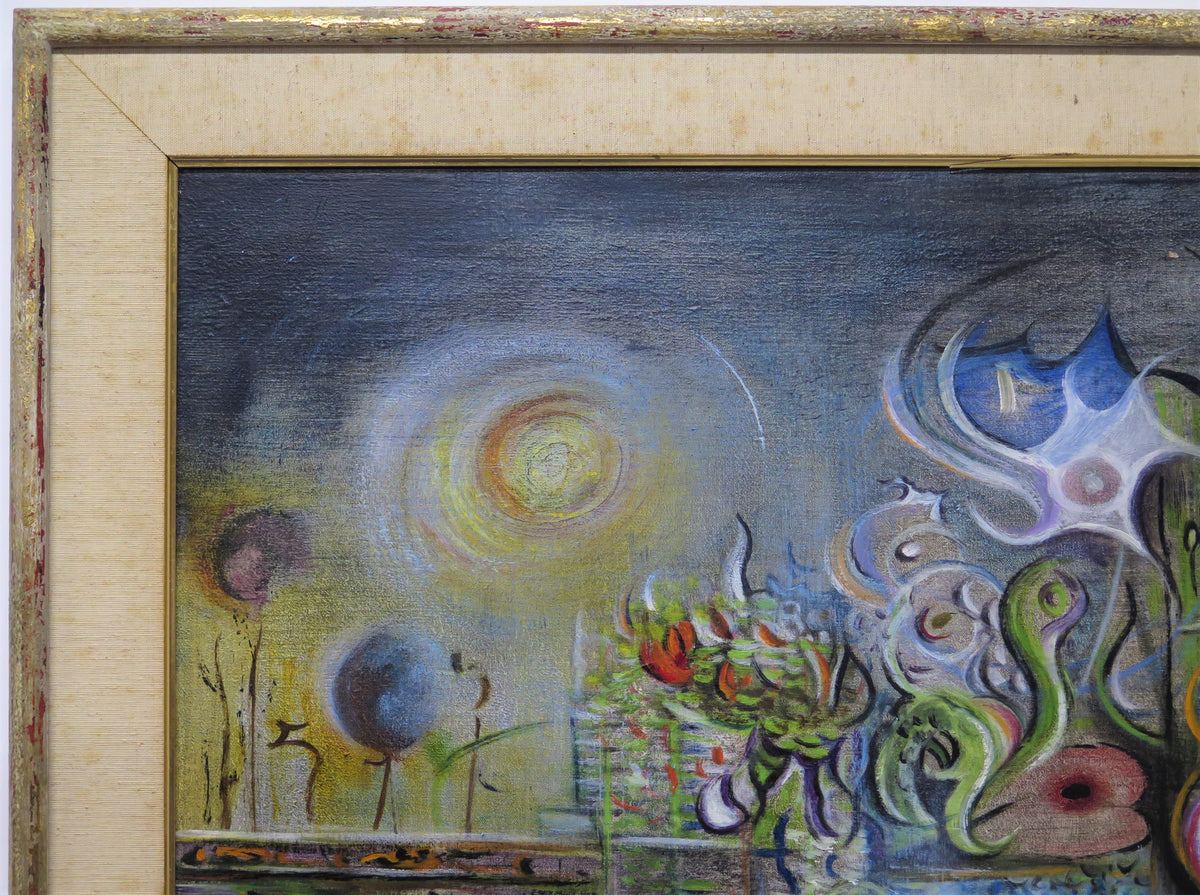 Cityscapes '62, by Surrealist Painter Roy Dimitri Parsons (American, 1 ...