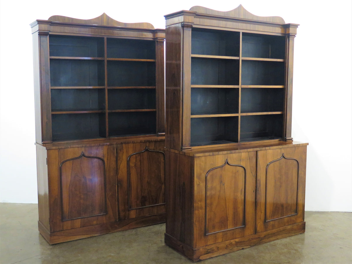 Pair of English Regency Bookcases of Rosewood – Nick Brock Antiques