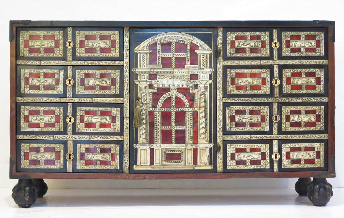 Spanish Baroque Walnut and Bone Vargueño – Nick Brock Antiques